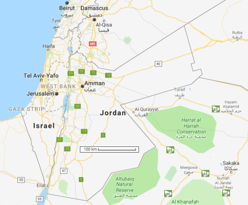 World Maps Library - Complete Resources: Google Maps Jordania